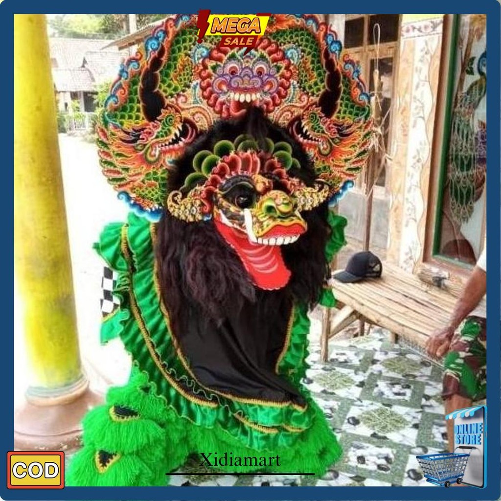 Jual Trending Promo Barongan Devil Sungut Full Kayu Asli Ukuran 14 ...