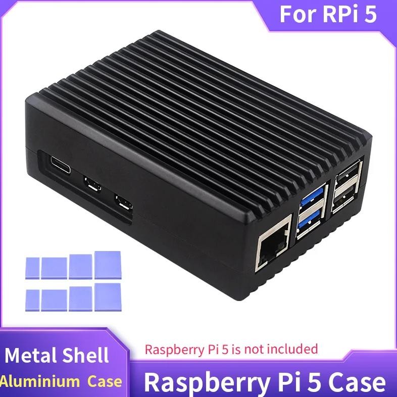 Jual Raspberry Pi 5 Metal Shell Aluminium Alloy Case Passive Cooling ...