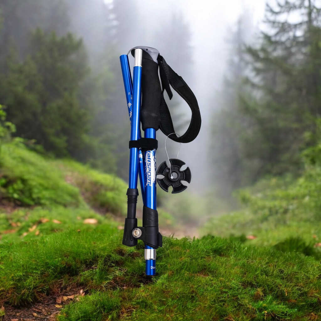 Jual Tongkat Hiking Trekking Pole 5 Section 130cm Foldable 36cm - TF13 ...
