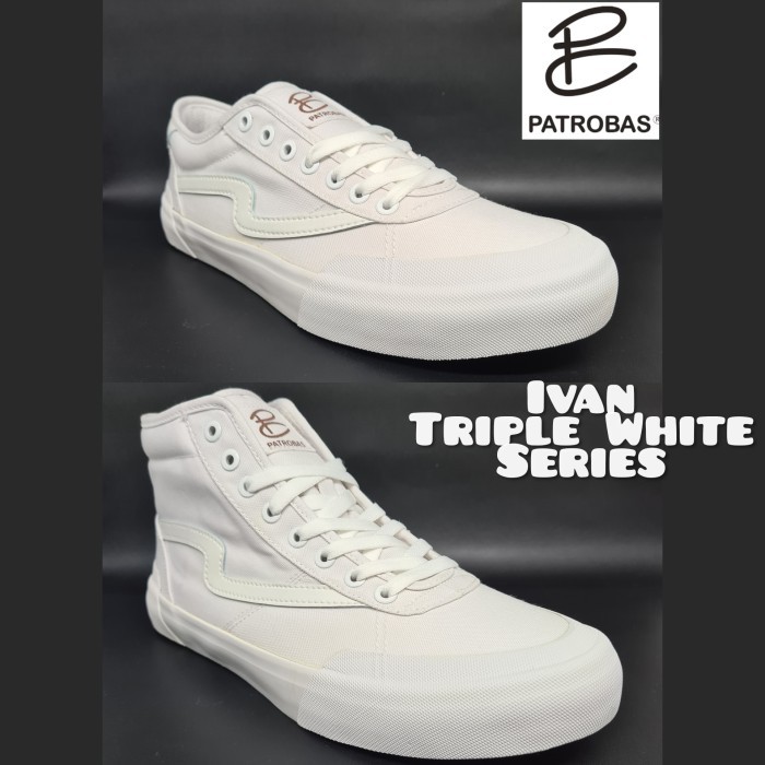 Jual SEPATU PATROBAS IVAN TRIPLE WHITE SERIES (ORIGINAL) | Shopee Indonesia