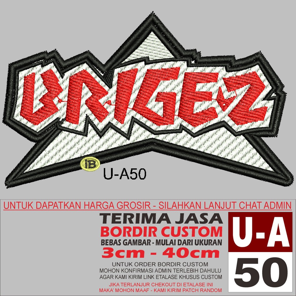 Jual U-A50 LOGO BRIGEZ - INOVASI EMBROIDERY TESTIMONI | Shopee Indonesia