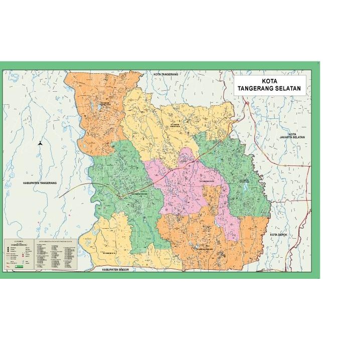 Jual peta Kota Tangerang Selatan lembaran | Shopee Indonesia