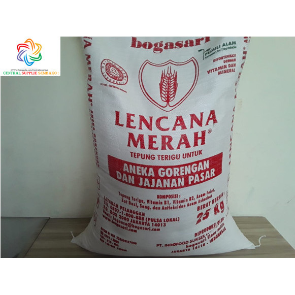 Jual Tepung Terigu Lencana Merah [25 kg /1 karung ] | Shopee Indonesia