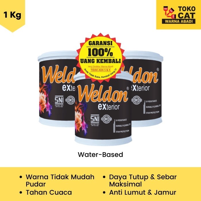 Jual Cat Tembok Weldon Exterior 1 Kg | Shopee Indonesia
