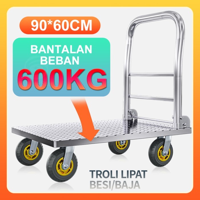Jual Troli Baja Lipat Barang Hand Truck Flatbed Dolly Trolley Besi ...