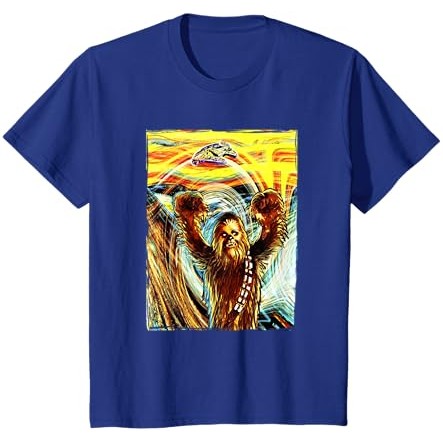 Jual Kaos Poster Seni Star Wars Chewbacca Millennium Falcon The Scream ...