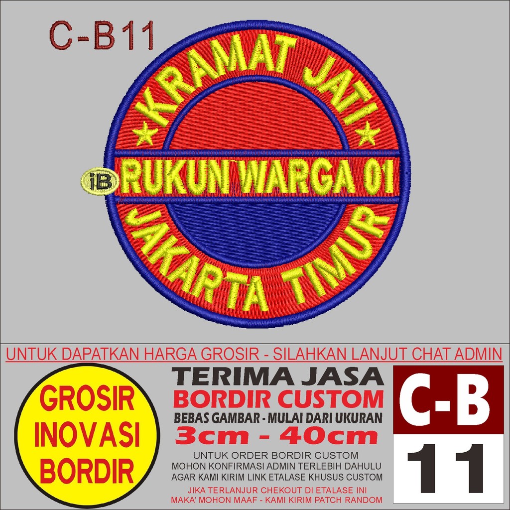 Jual PATCH BORDIR C-B11 LOGO RUKUN WARGA - GIB REVIEW/TESTIMONI ...