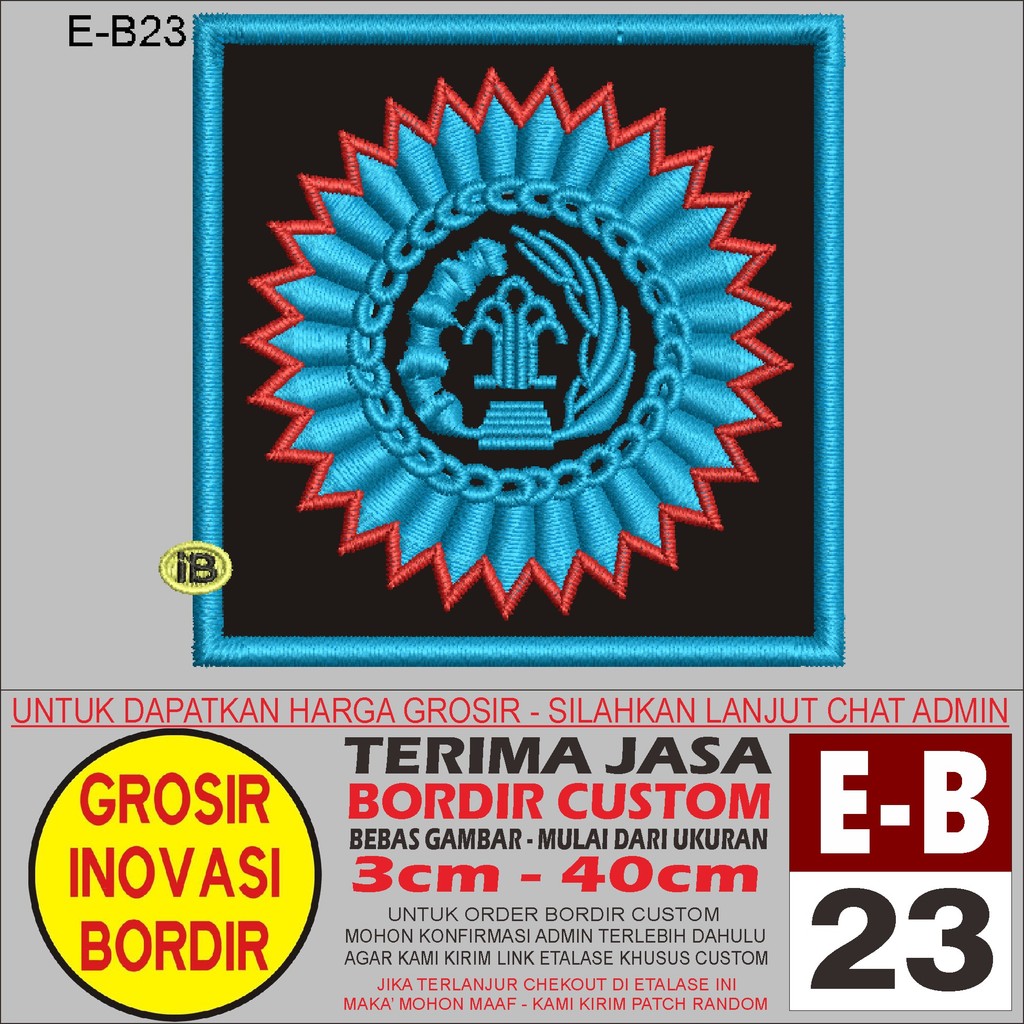 Jual PATCH BORDIR E-B23 LOGO INSIGNIA PNG - GIB REVIEW/TESTIMONI ...