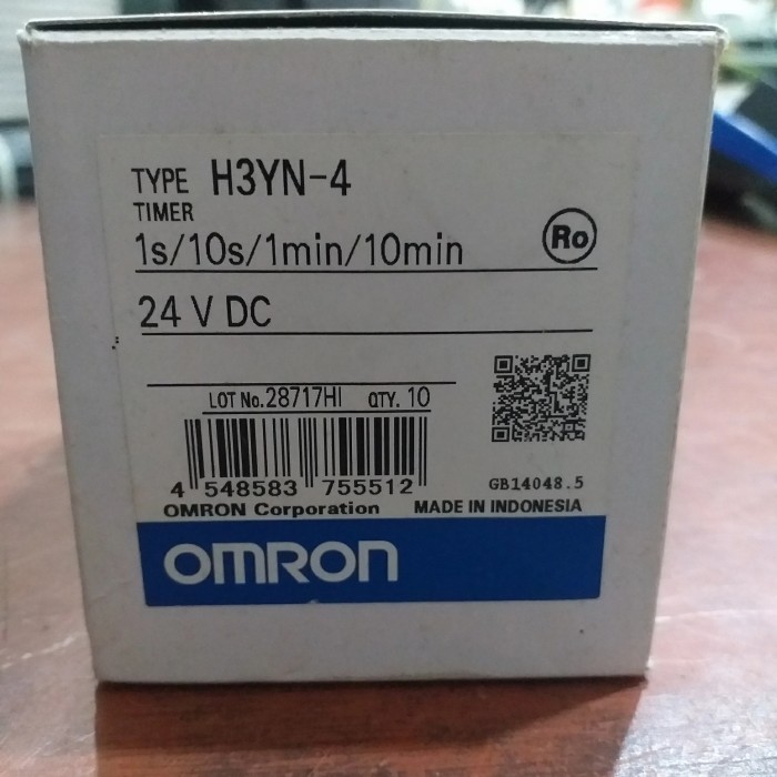 Jual Timer Omron Original Type H3Yn-4 24Vdc Range 1S-10Min | Shopee Indonesia