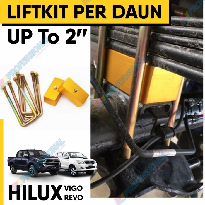 Jual Lift Kit Peninggi Per Daun Belakang 2Inch Solid Block Hilux Revo ...