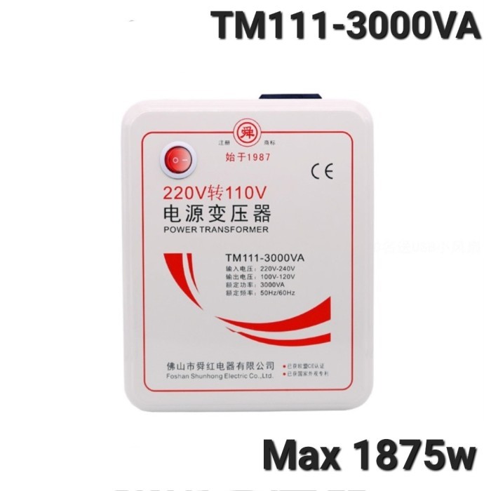 Jual Avpro Tm111-3000Va Step Down Transformer Trafo In 220V Out 110V 1875W | Shopee Indonesia