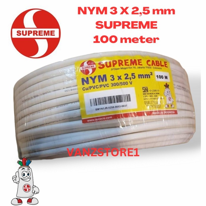 Jual ------] (ROL) KABEL NYM 3x2.5 mm Supreme 100 METER 3x2,5 mm ...