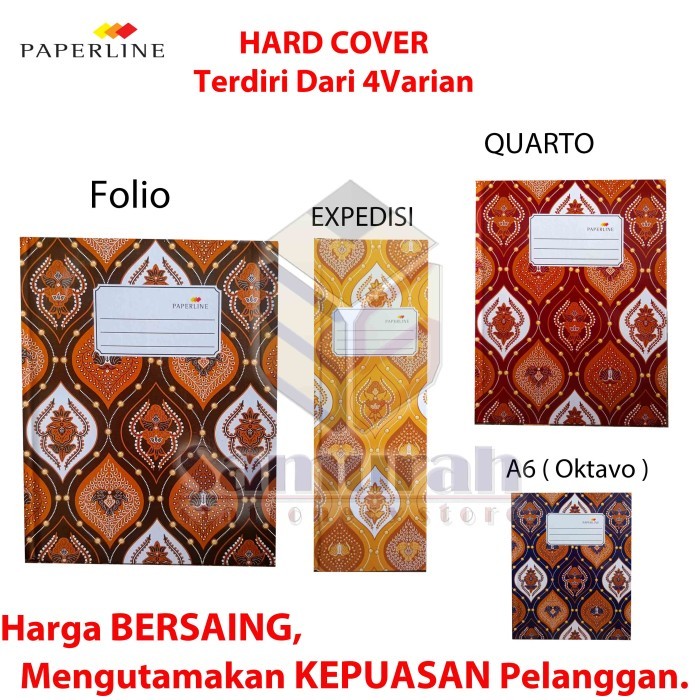 Jual Buku Hard Cover Paperline Oktavo isi 100 lembar / Buku A6 PPL ...