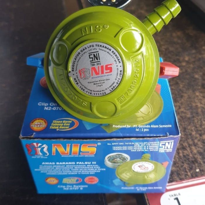 Jual NIS REGULATOR GAS DOUBLE LOCK N2 -0707 S SNI | Shopee Indonesia