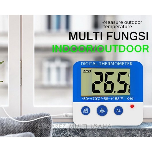 Jual Termometer Digital Outdoor/Kulkas, Freezer Fridge Thermometer ...