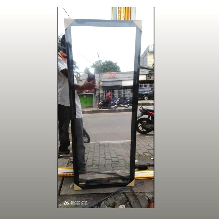 Jual Cermin Kaca Mirror Full Badan 35Cm X 91Cm Hitam | Shopee Indonesia