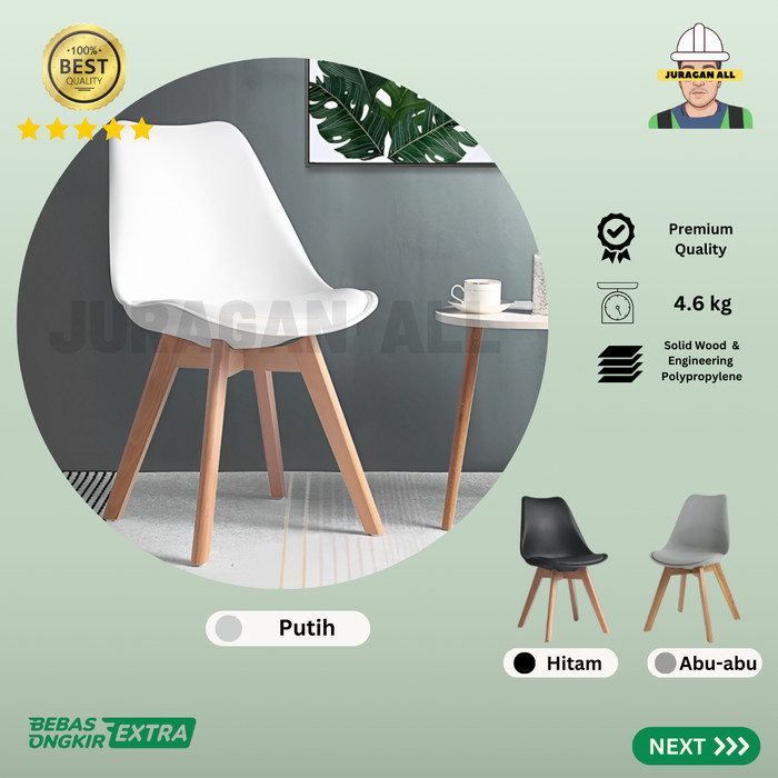 Jual Kursi Cafe/Kursi Milenial/Kursi Bar Aesthetic/Kursi Santai-Putih ...