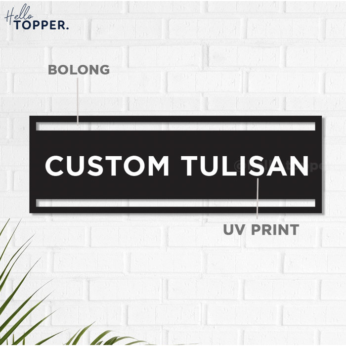 Jual Custom Tulisan Papan Sign Acrylic Modern Bolong Uv Print | Shopee ...
