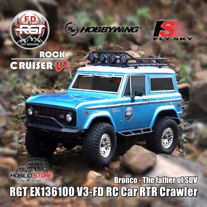 Jual Rc Rgt 136100V3 Fd 1/10 Scale 4Wd Rock Crawler Cruiser Rtr Ford ...