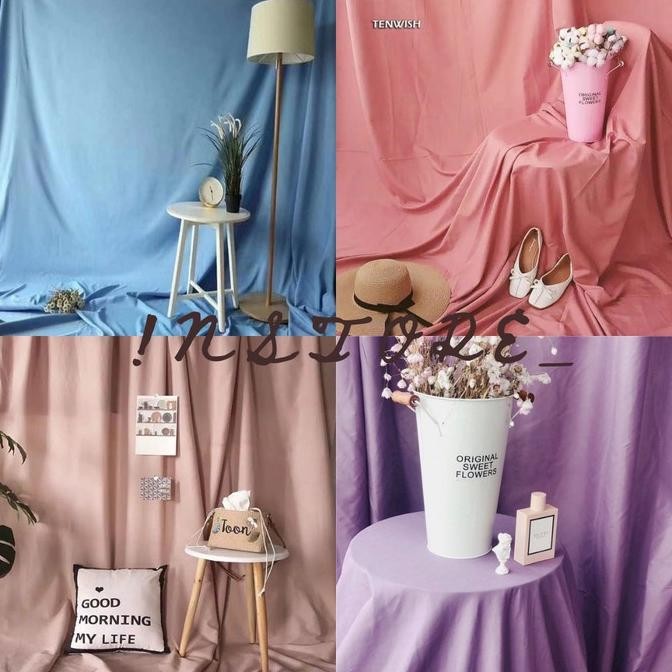 Jual VIRAL Kain Polos Background Backdrop Foto Studio Aesthetic ...