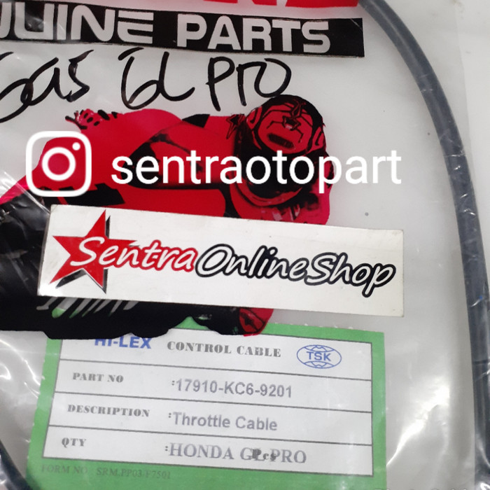 Jual Kabel Selang Slang Tali Gas Gl Pro Original Motor 1 Termurah ...