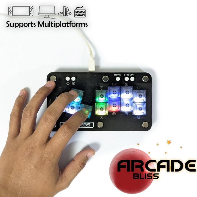 Jual ORIGINAL HITKEEBS ARCADE FIGHT STICK JOYSTICK MIXBOX MINI HITBOX CONTROLLER RGB | Shopee ...