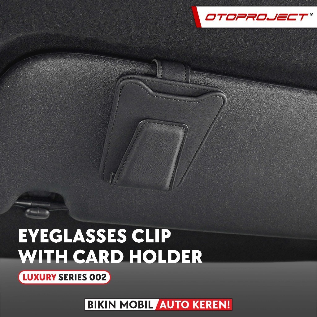 Jual Otoproject - Car Eyeglasses Clip With Card Holder Luxury Series ...