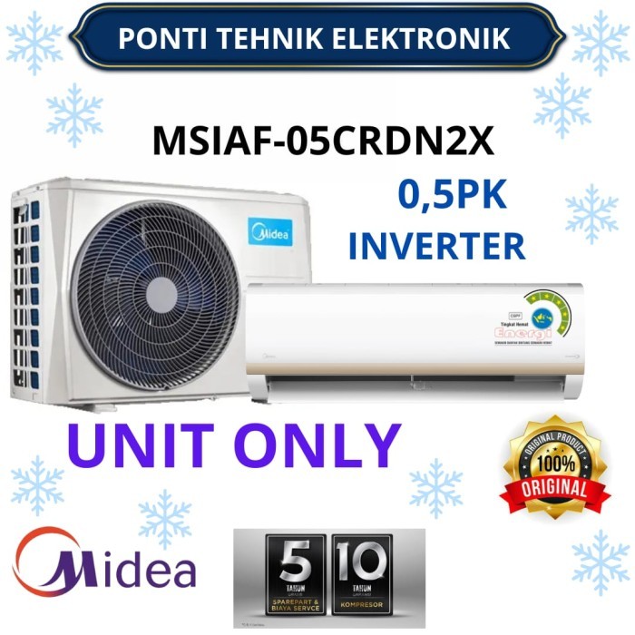 Jual AC MIDEA INVERTER 1/2PK MSIAF - 05CRDN2X AC INVERTER MIDEA 0,5PK ...
