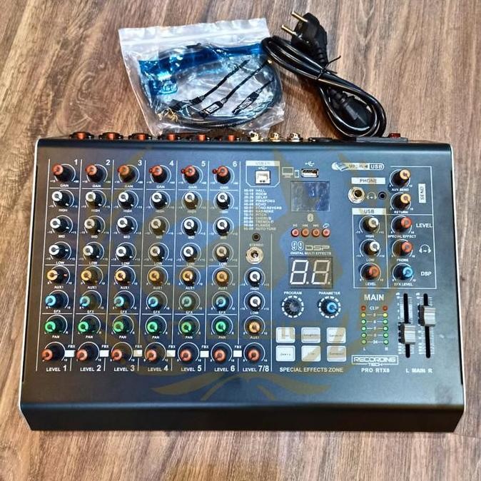 Jual Promo Recording Tech Pro-Rtx8 8 Channel Professional Audio Mixer ...