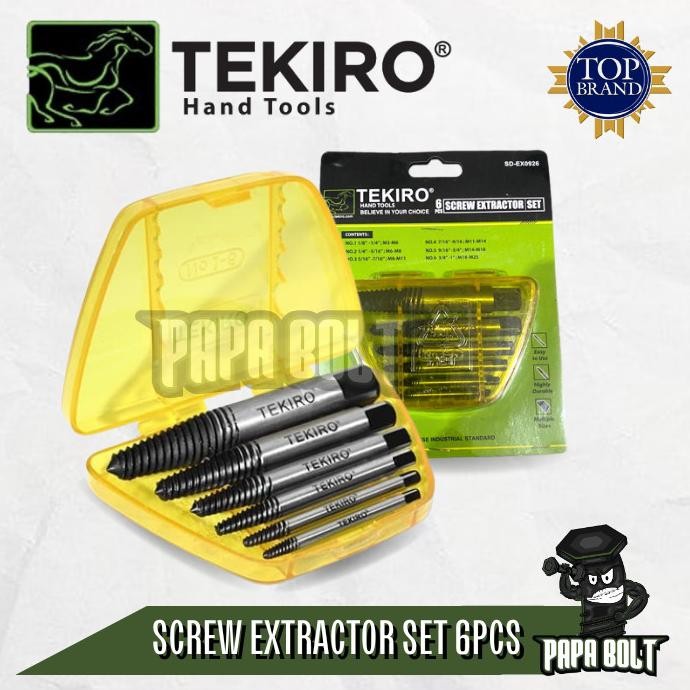 Jual Produk Baru!! TEKIRO Screw Extractor SET 6pcs / Tap Balik Pembuka ...