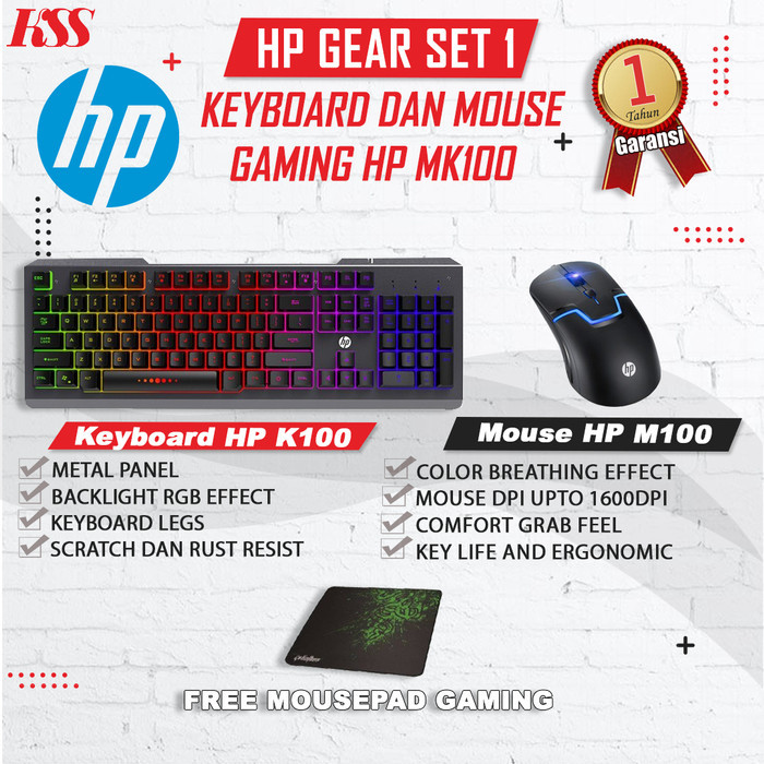 Jual COMBO HP MK100 GAMING KEYBOARD K100 DAN MOUSE M100 | Shopee Indonesia
