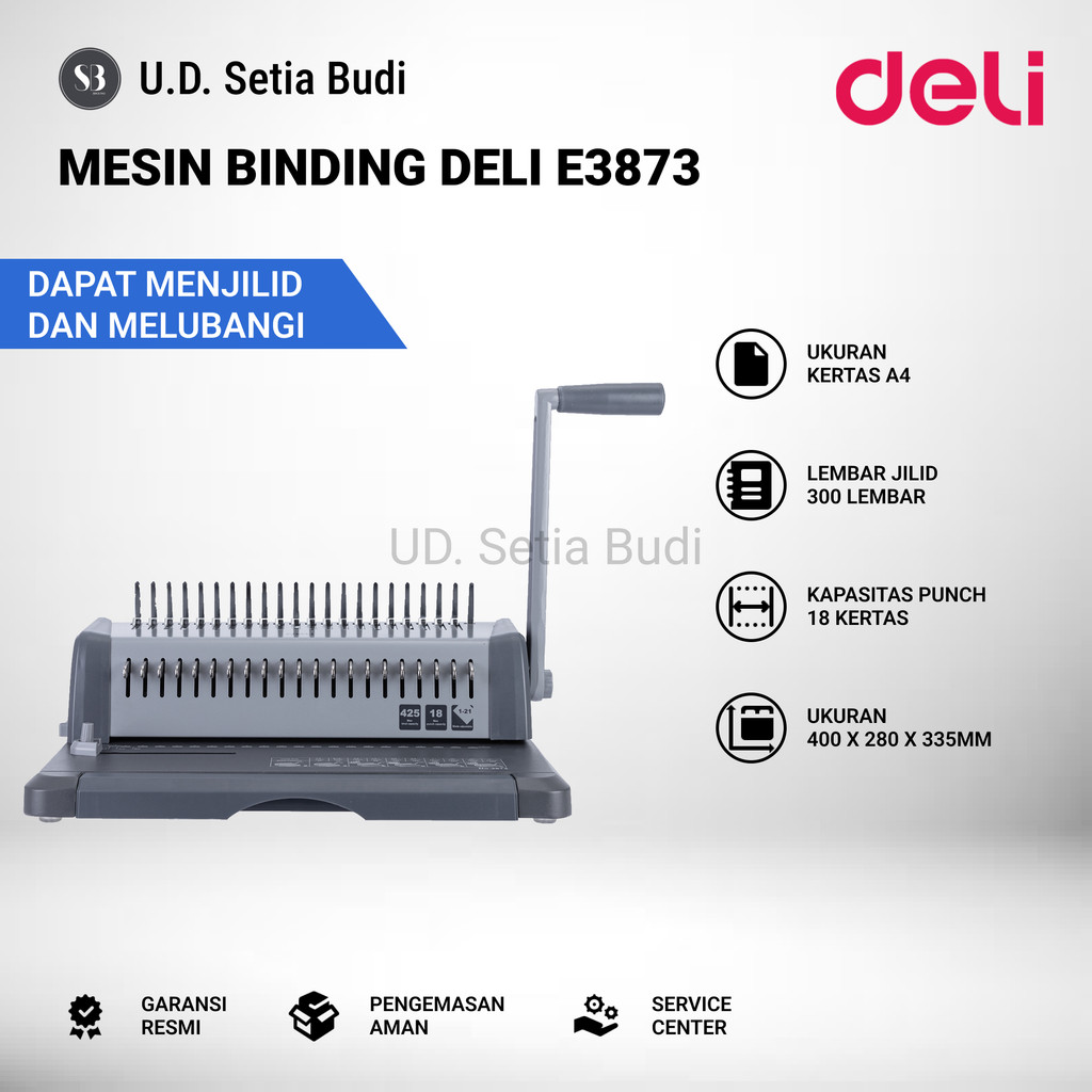 Jual Mesin Jilid Spiral Plastik Deli E3873 Mesin Binding Deli E 3873 ...