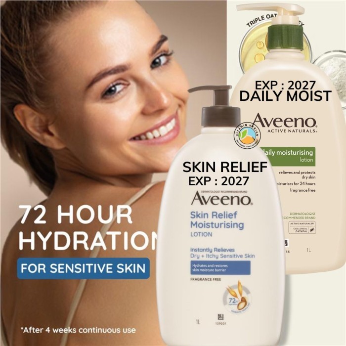 Jual Aveeno Daily Moisturising Lotion SKIN RELIEF 1 Liter 1000ml ...