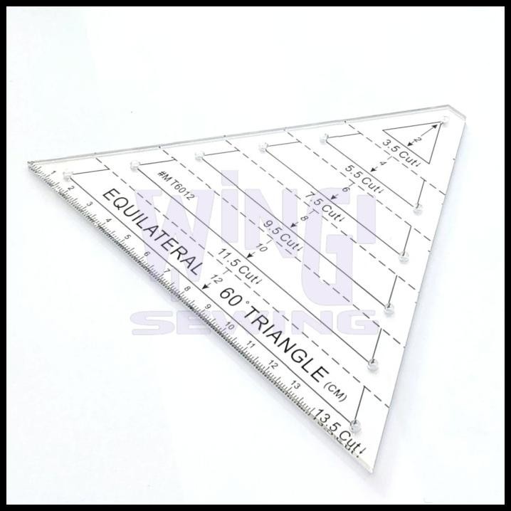 Jual Penggaris Jahit Pola Segitiga Skala 13.5 Triangle Mika Akrilik ...