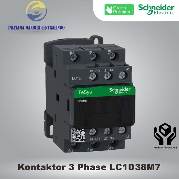 Jual Miliki Lc1D38M7 Kontaktor 3 Phase 38 Ampere 18,5Kw 220V Schneider 3P 38A Ori | Shopee Indonesia