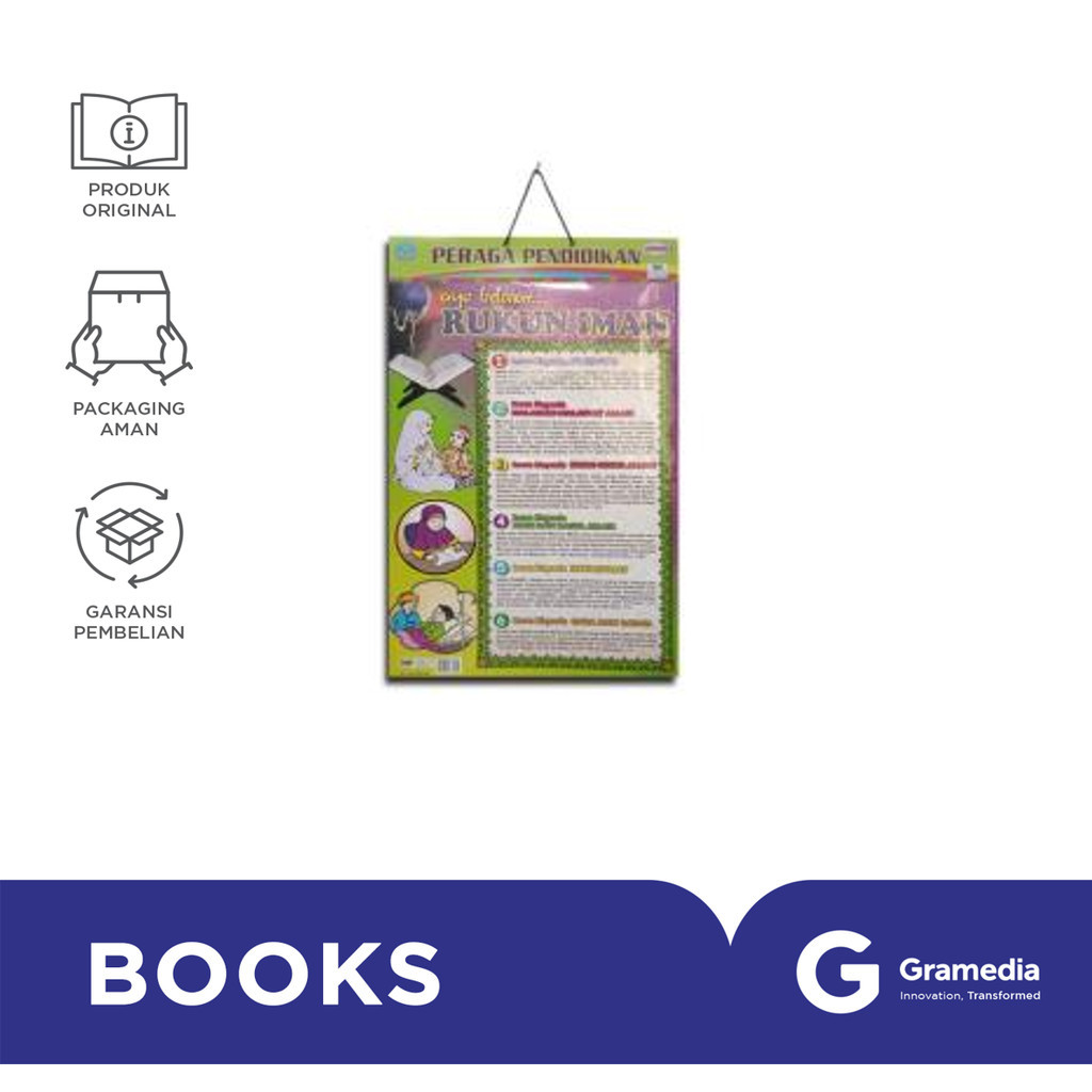 Jual Poster Peraga Pendidikan Ayo Belajar Rukun Iman | Shopee Indonesia