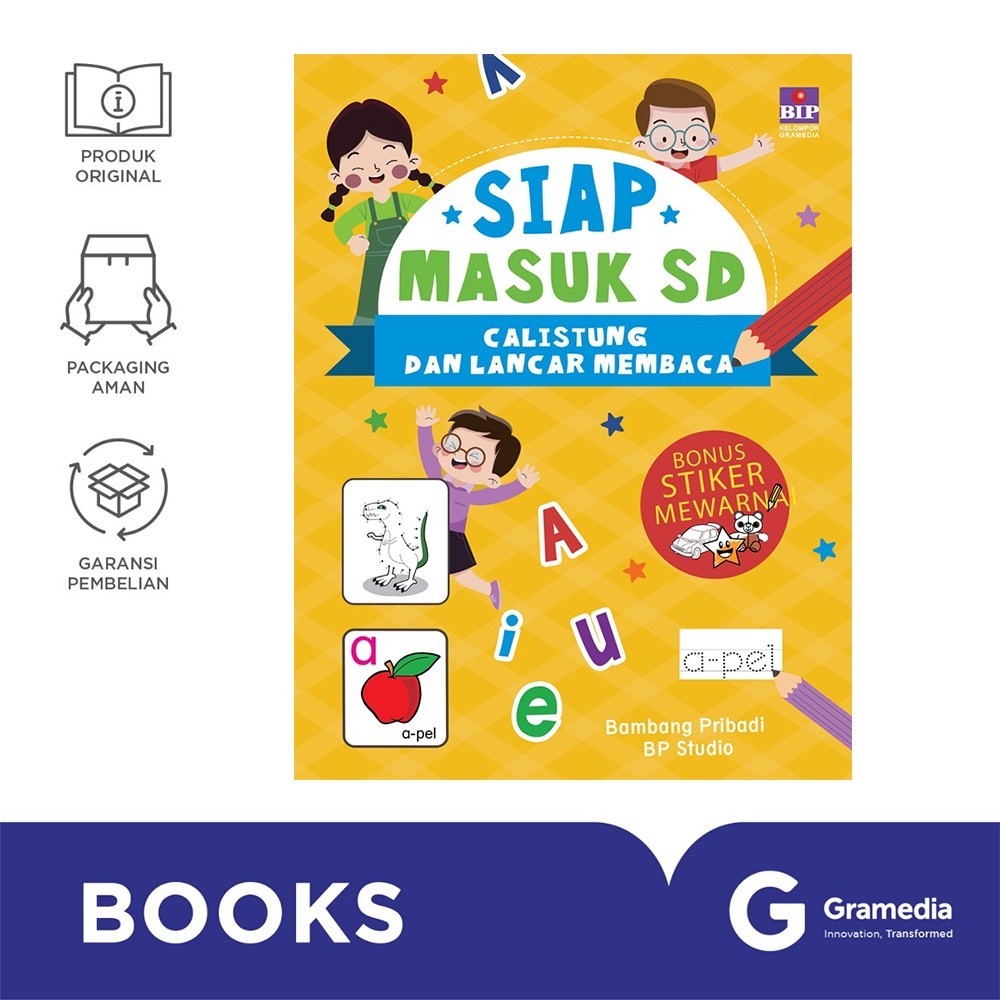 Jual Buku Siap Masuk SD: Calistung dan Lancar Membaca (Bonus Stiker ...