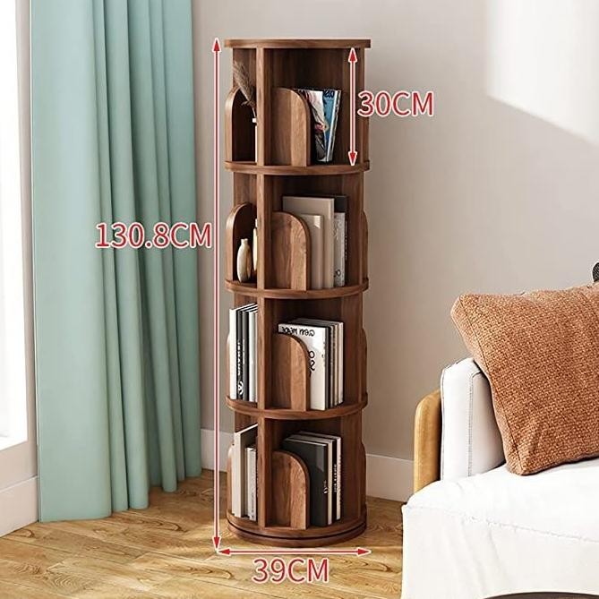 Jual Promo rotating bookshelf rak buku putar almari buku putar COD ...