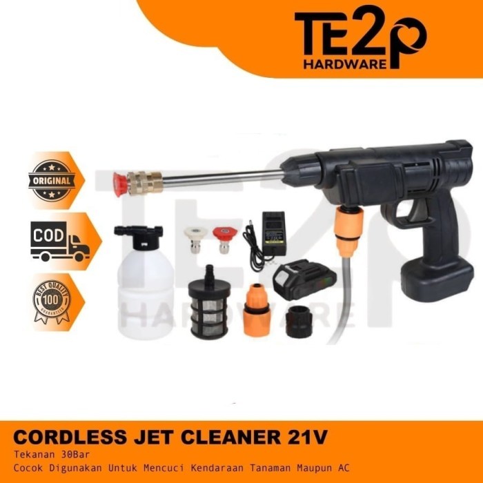 Jual Mesin Jet Steam Cleaner Cordless 1 Baterai 21 Volt Cuci Mobil ...