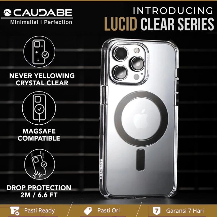 Jual Caudabe Lucid Clear Magsafe Case Iphone 14 Pro Max Plus Casing ...