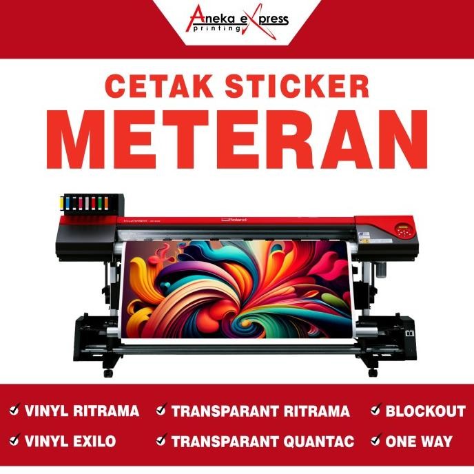 Jual Promo Cetak Sticker Vinyl Meteran Murah | Custom Sticker Meteran ...