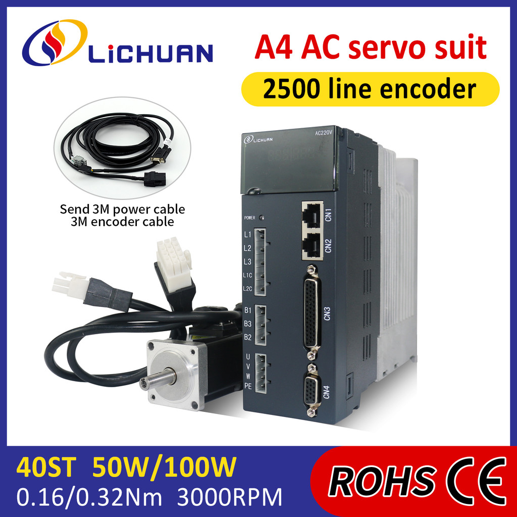 Jual HRN A4 3000rpm 50/100W AC Servo Motor Controller 220V 0.4/0.6A 0. ...