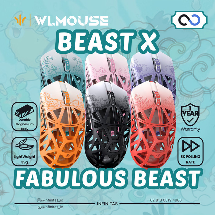 Jual Wlmouse Beast X / Beastx Super Light Magnesium Wireless Gaming ...