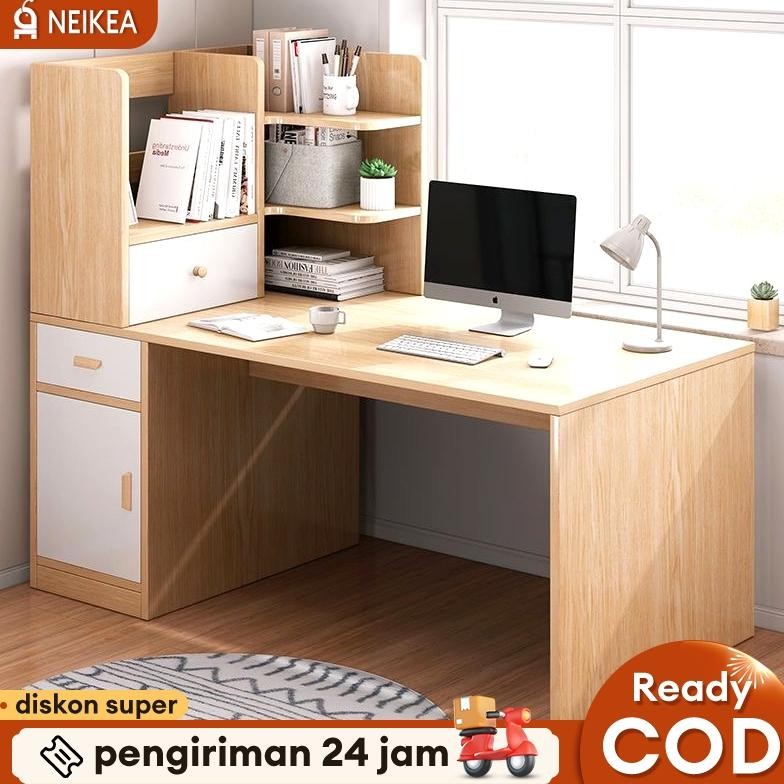 Jual Meja Komputer Meja Kantor Meja Kerja Minimalis Meja Kantor Dengan Laci 120cm Meja Belajar ...
