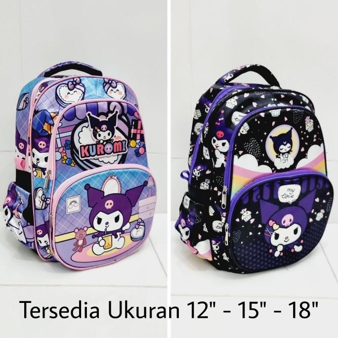 Jual TAS RANSEL SEKOLAH KUROMI 12"-15"-18" PAUD - TK - SD | Shopee Indonesia