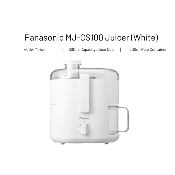 Jual Panasonic Centrifugal Compact Juicer MJ-CS100WSP // Full Metal ...