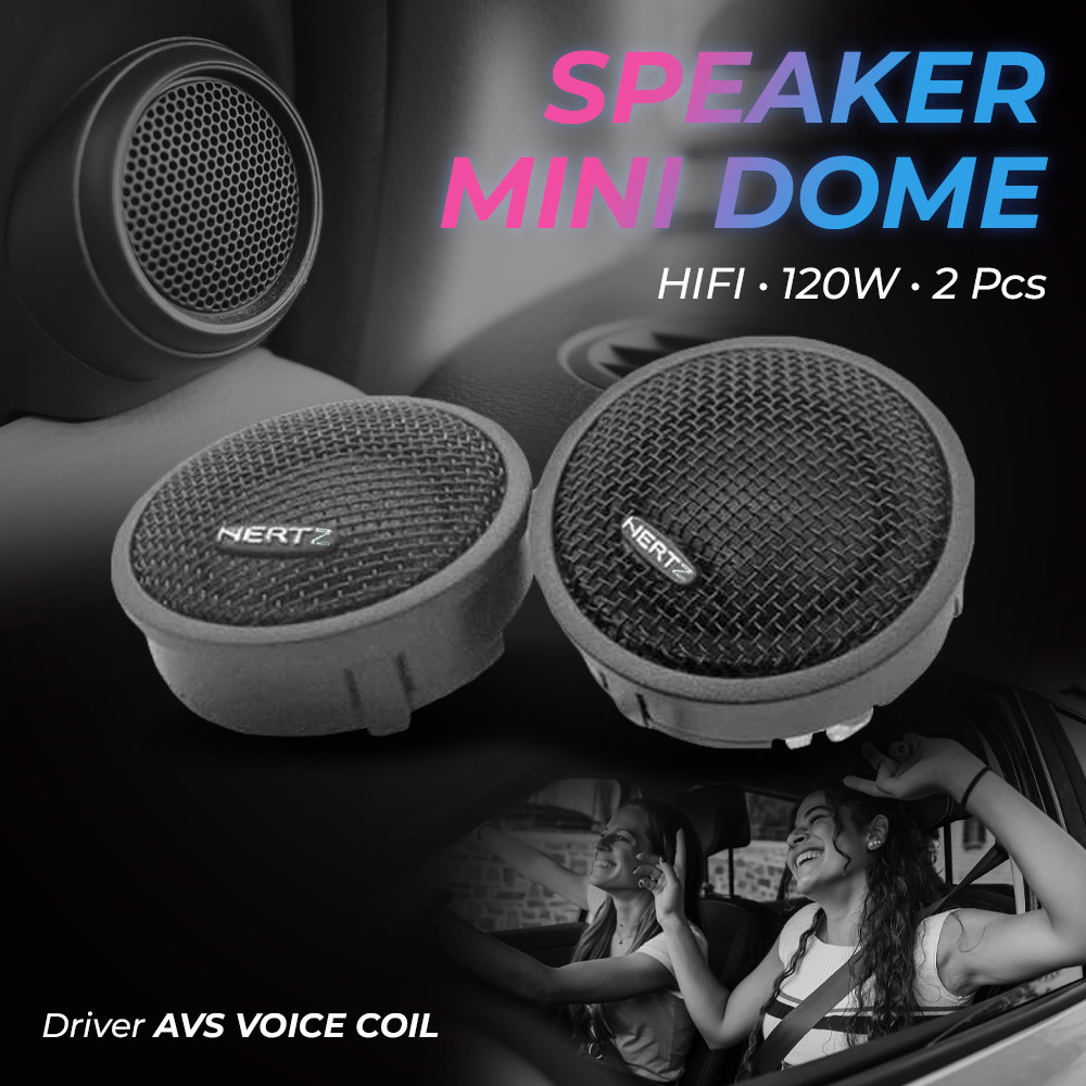 Jual HERTZ Speaker Mini Dome Tweeter Loudspeaker Mobil HiFi 120W 2 PCS ...
