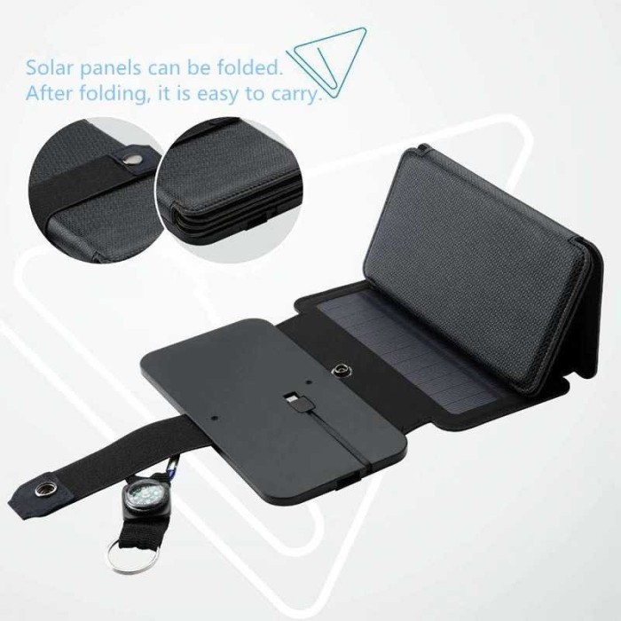 Jual Solar Power Bank Foldable/Lipat 7W with 4 Solar Panel | Shopee ...