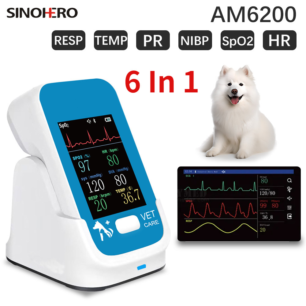 Jual Baru AM6200 Veterinary Handheld Vital Signs Monitor Animal ...