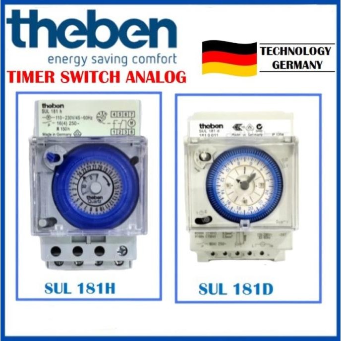 Jual Timer Analog Theben Switch 24Jam Panel Otomatis SUL 181D 181H ...